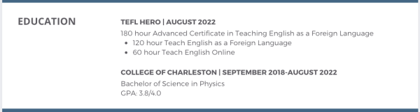 How To Write A TEFL Resume: English Teacher Resume Examples